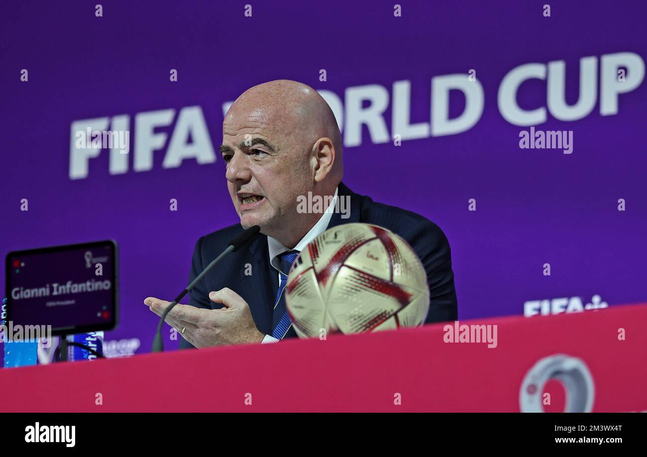 Gianni Infantino press conference during the FIFA World Cup Qatar 2022 ...