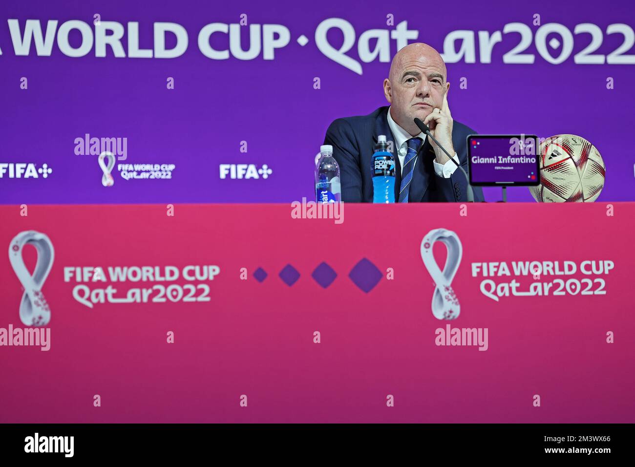 Gianni Infantino press conference during the FIFA World Cup Qatar 2022 ...
