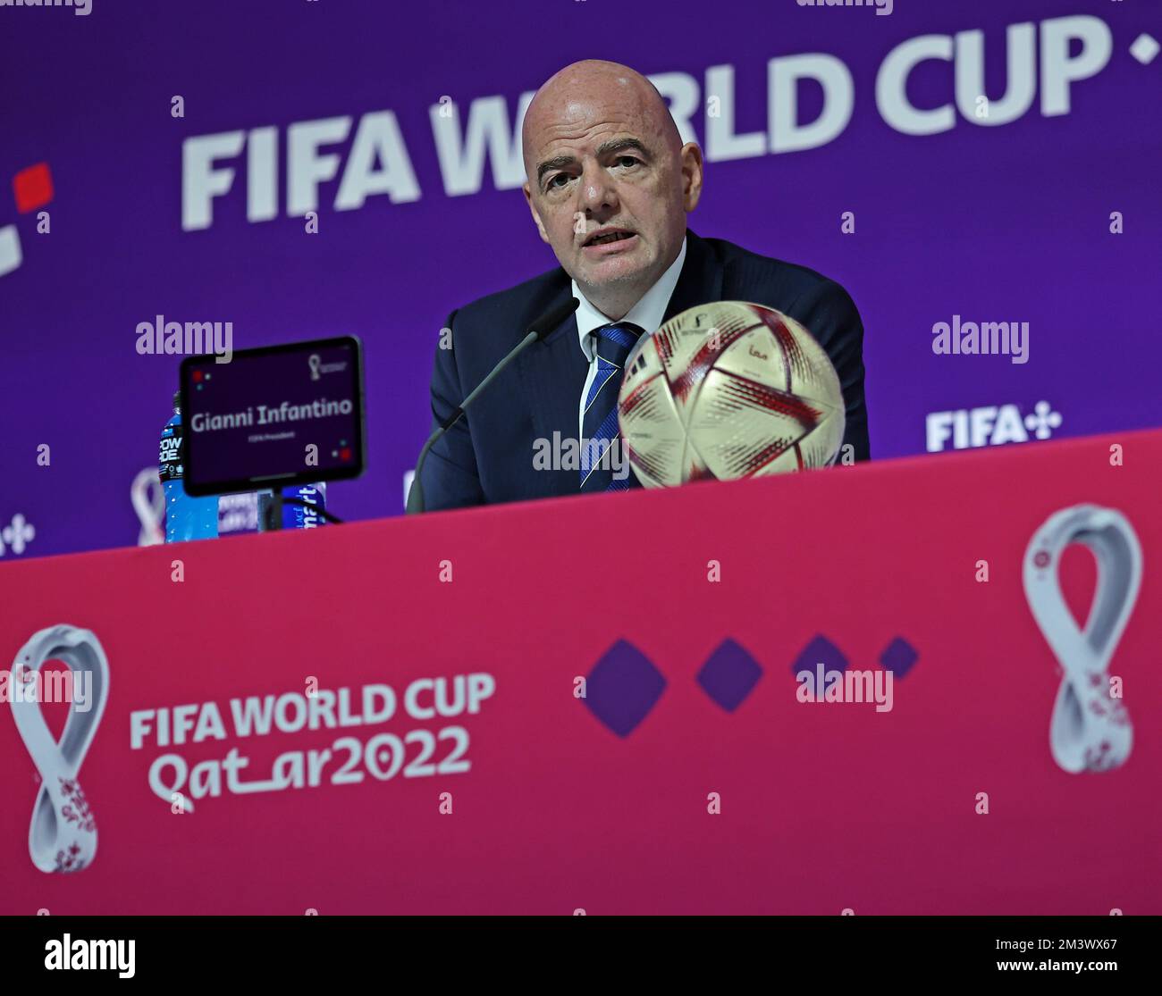 Gianni Infantino press conference during the FIFA World Cup Qatar 2022 ...