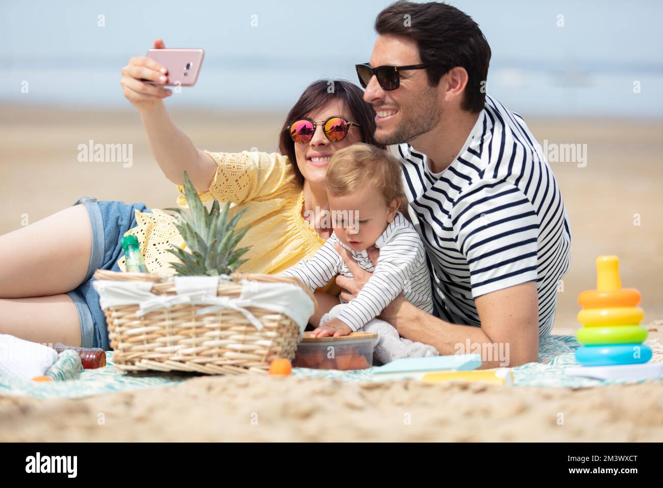 happy family outdoors spending time together Stock Photo - Alamy