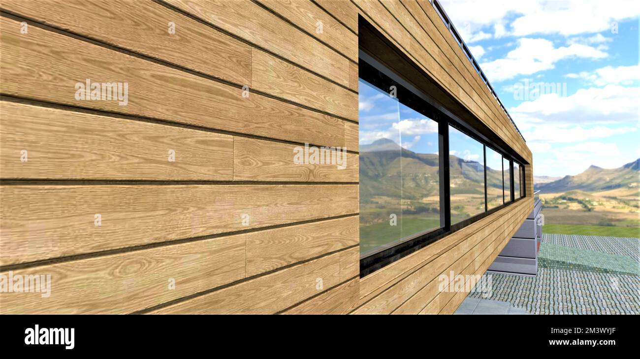 Larch cladding texture hi-res stock photography and images - Alamy