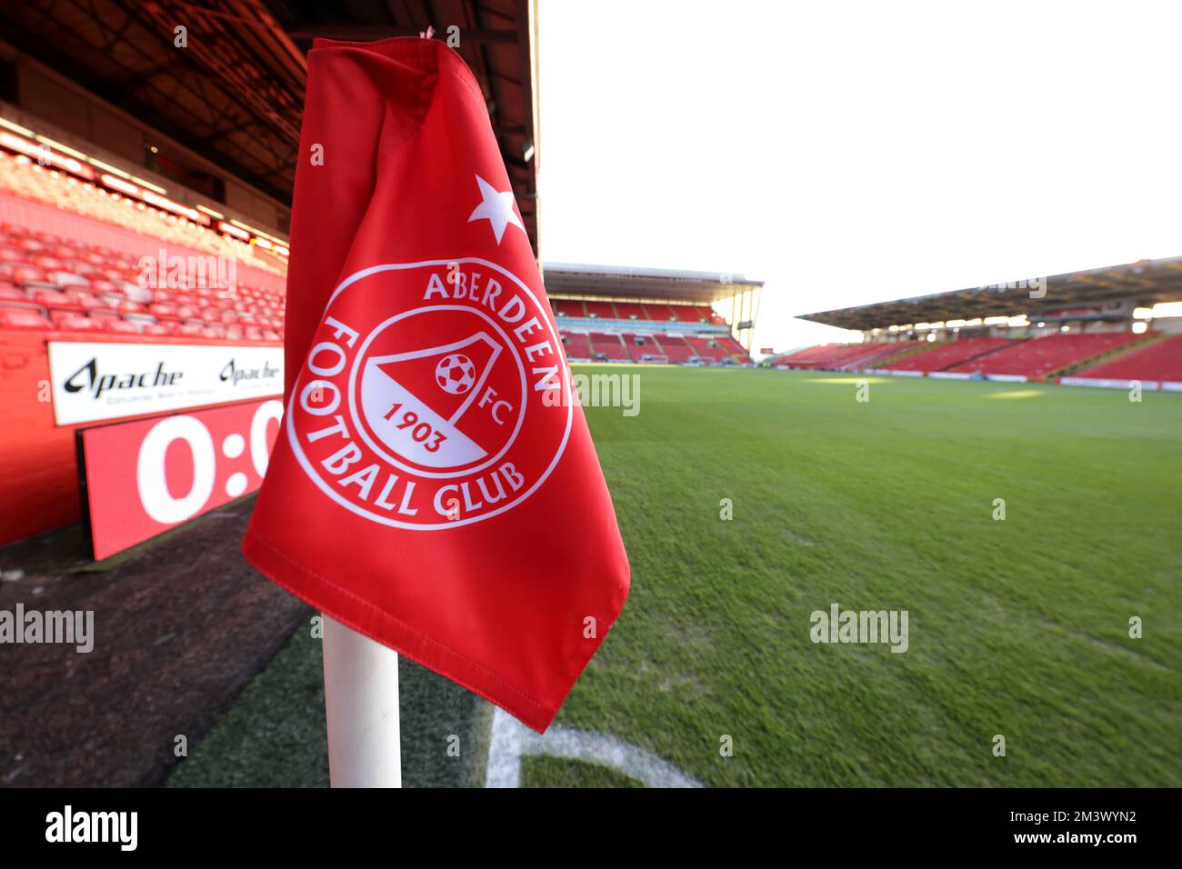 A general view of Pittodrie Stadium, Aberdeen. Picture date: Saturday ...