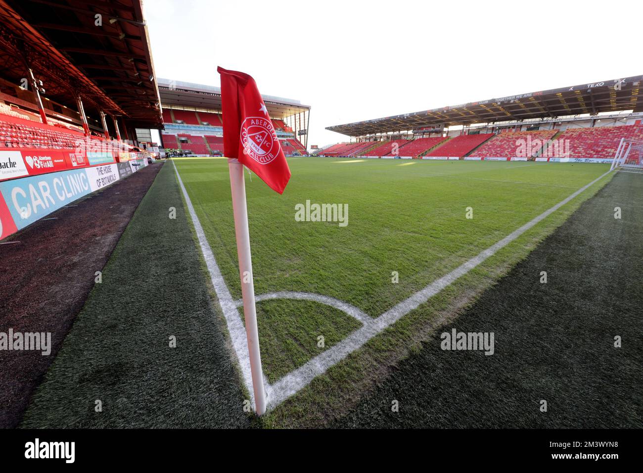 A general view of Pittodrie Stadium, Aberdeen. Picture date: Saturday ...