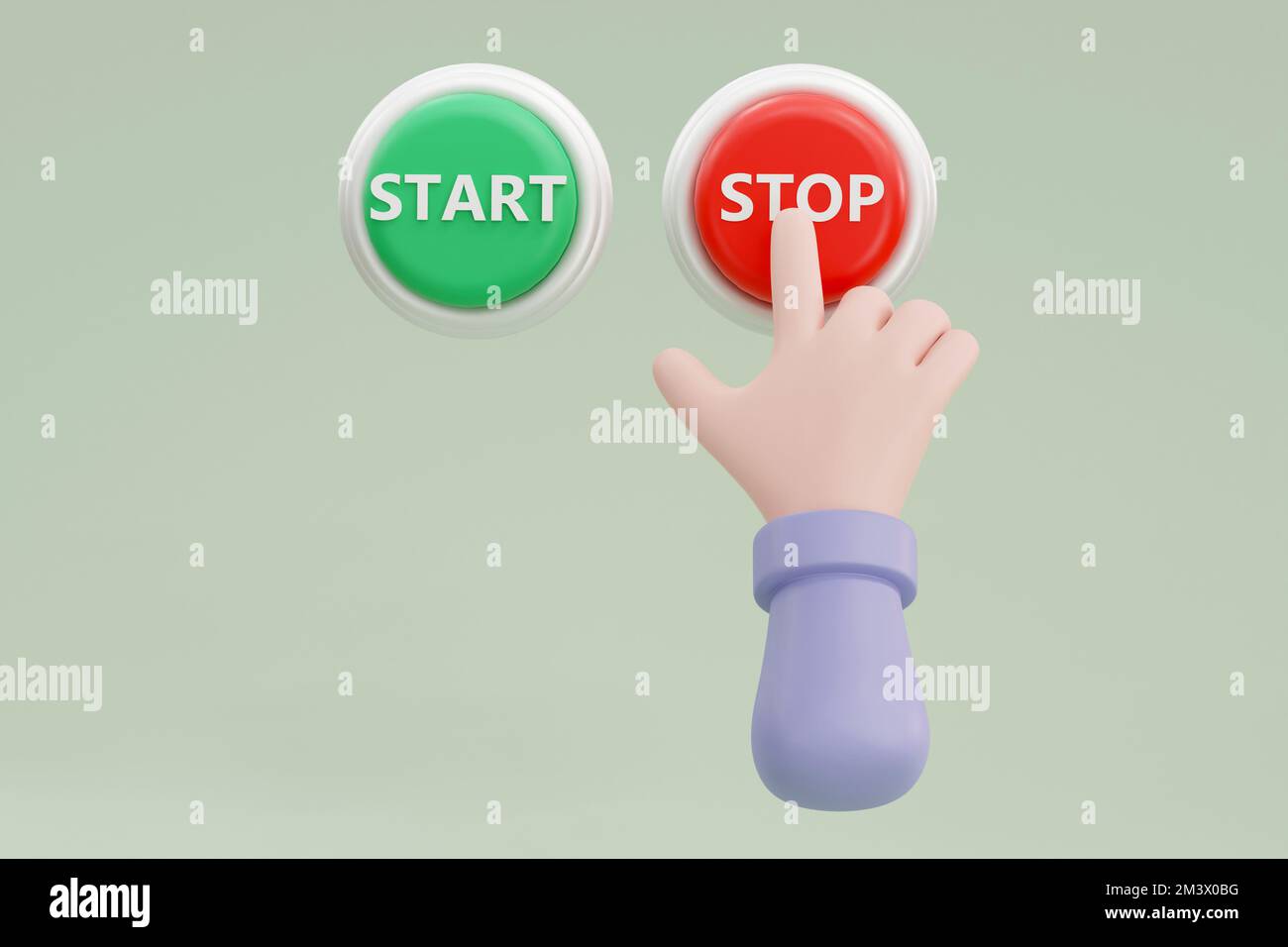 Finger button cartoon hi-res stock photography and images - Alamy