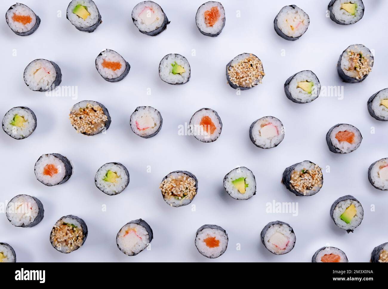 sushi maki rolls on white background. High quality photo Stock Photo ...