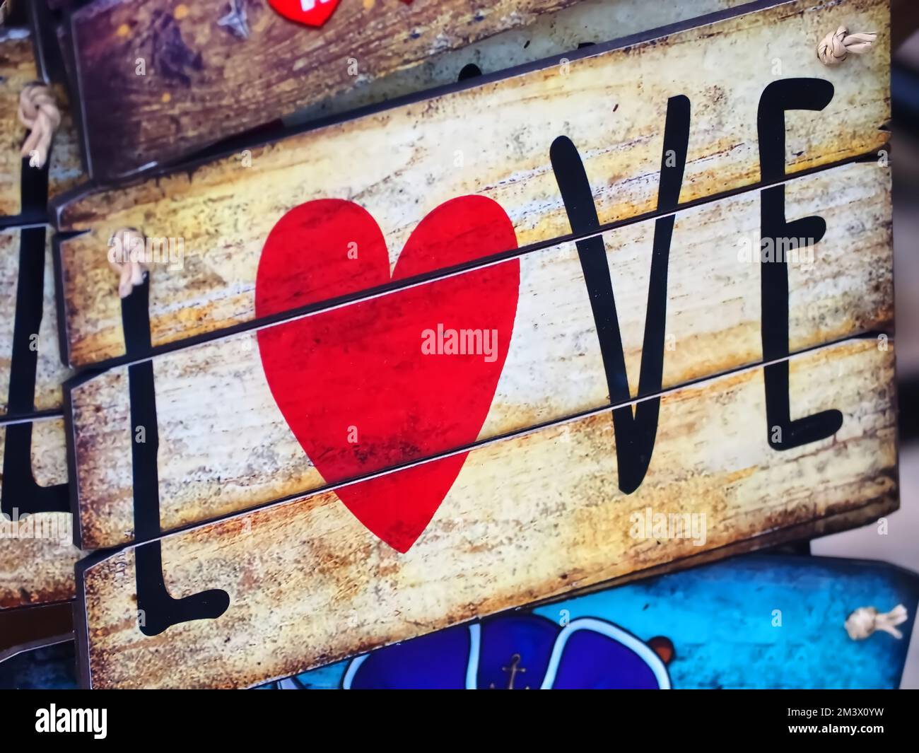 Beautiful wooden love letters hi-res stock photography and images - Alamy