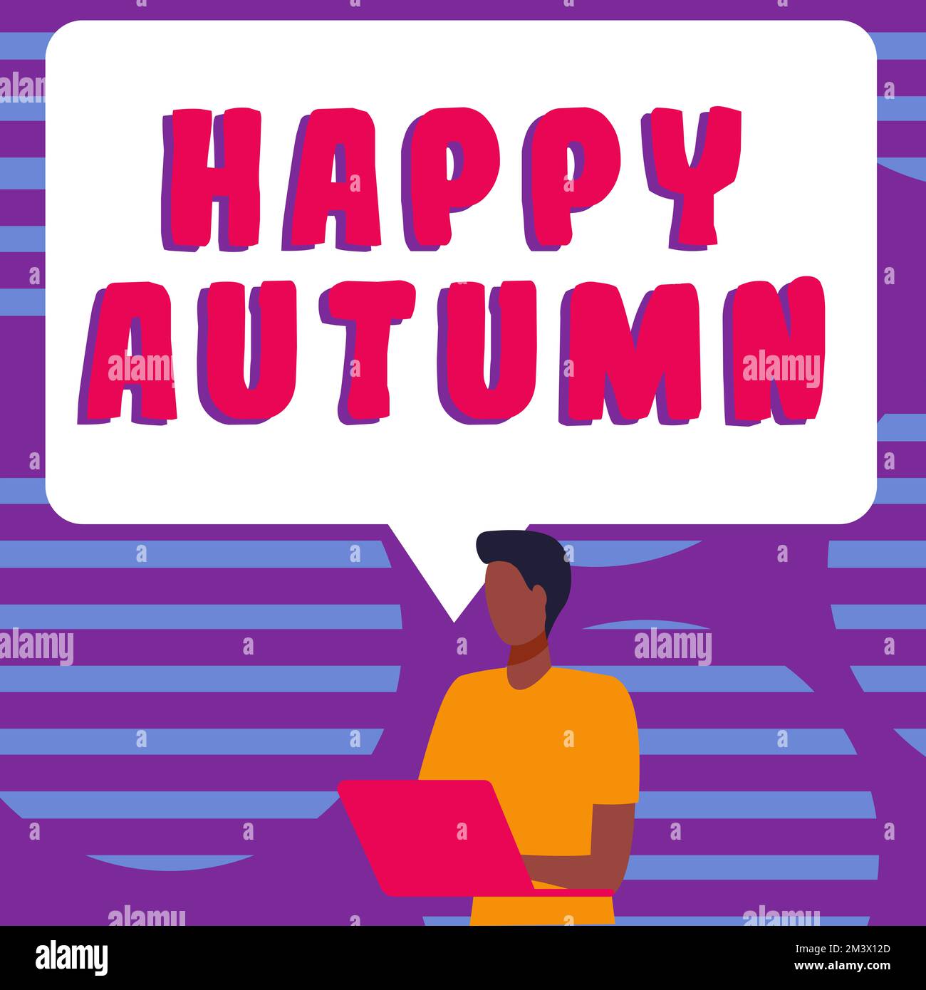 Hand writing sign Happy Autumn. Word Written on Annual Special ...