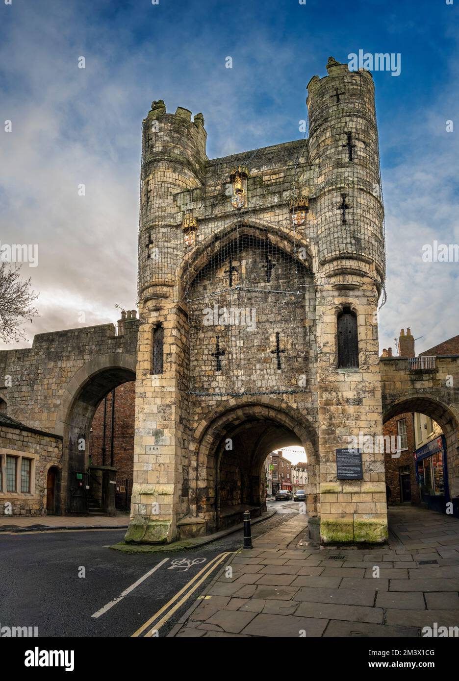 The historic Monks Bar Gate in York which houses the Richard III museum ...