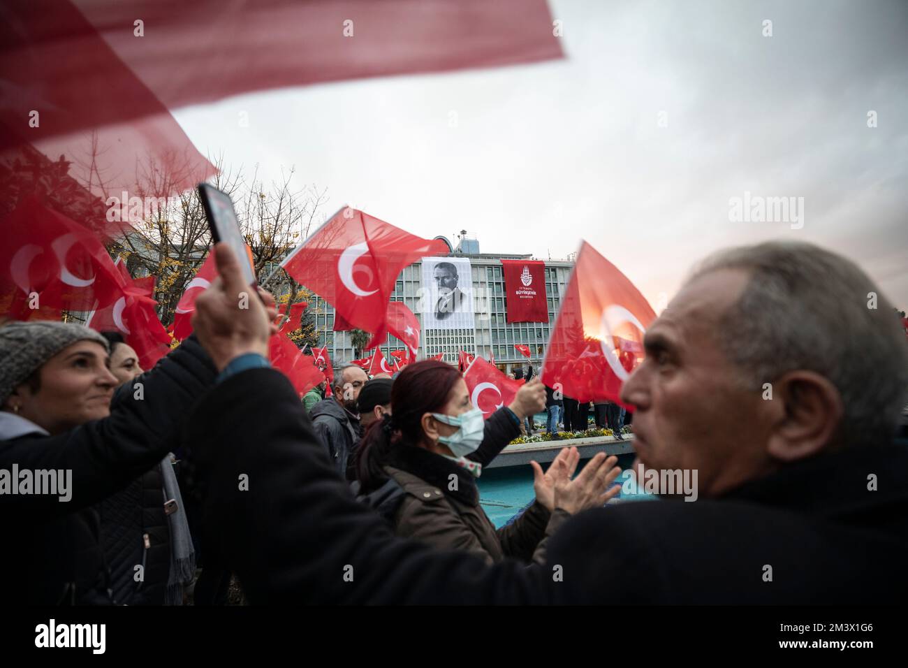 Turkey. 14th Dec, 2022. Thousands gathered in front of Istanbul's ...