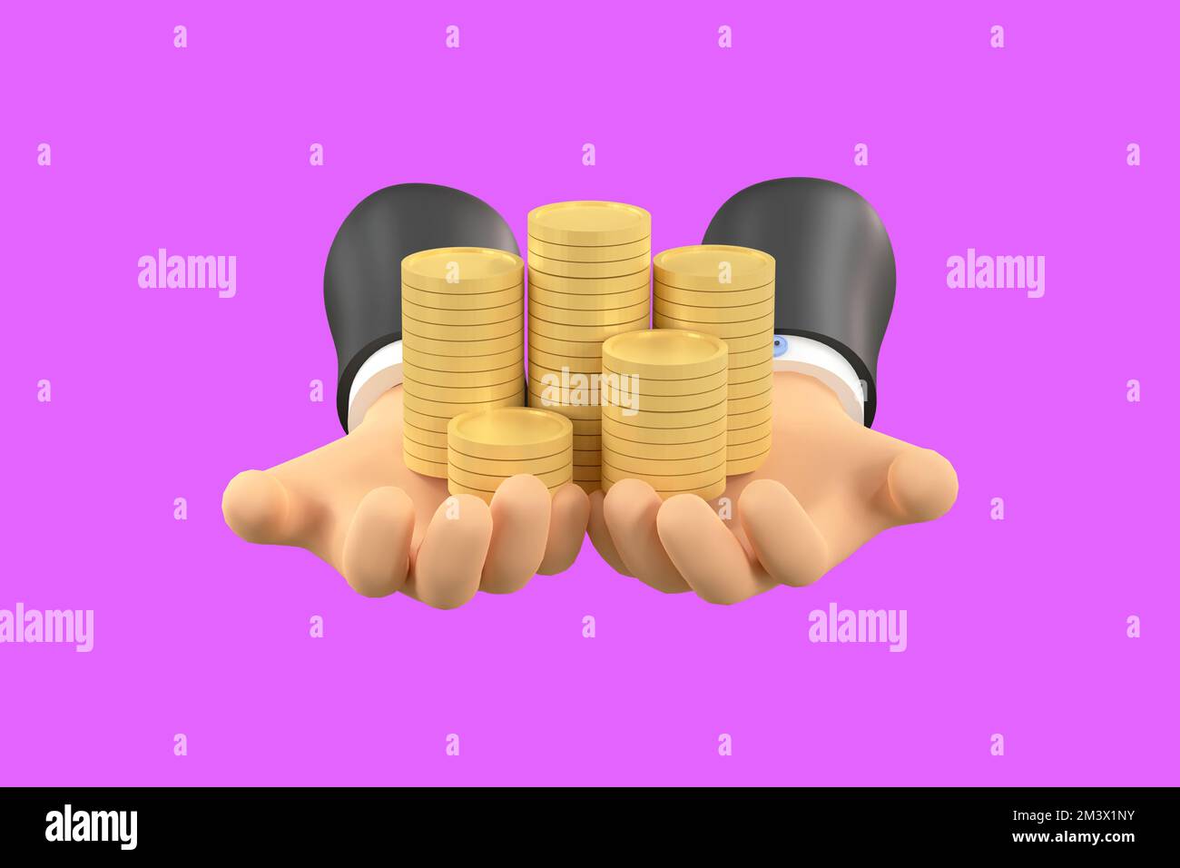 Saving money coins cartoon hi-res stock photography and images - Alamy