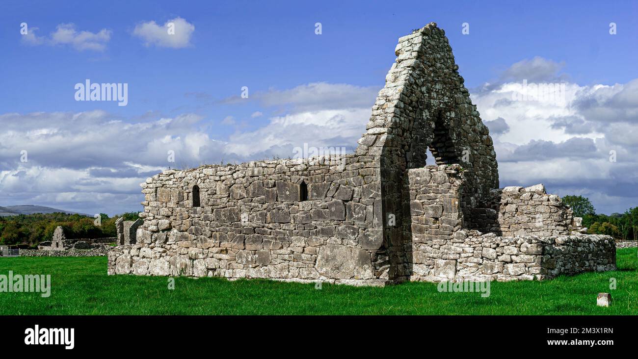 Kilmacduagh Monastic site, Gort, Co. Galway, Ireland Stock Photo - Alamy