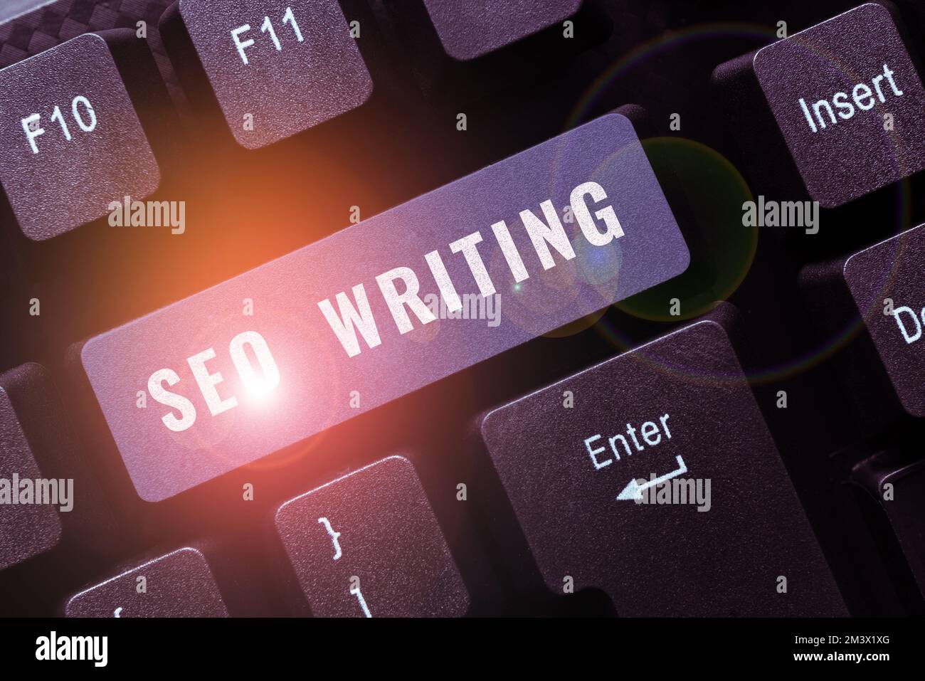 Sign displaying Seo Writing. Business overview grabbing the attention ...