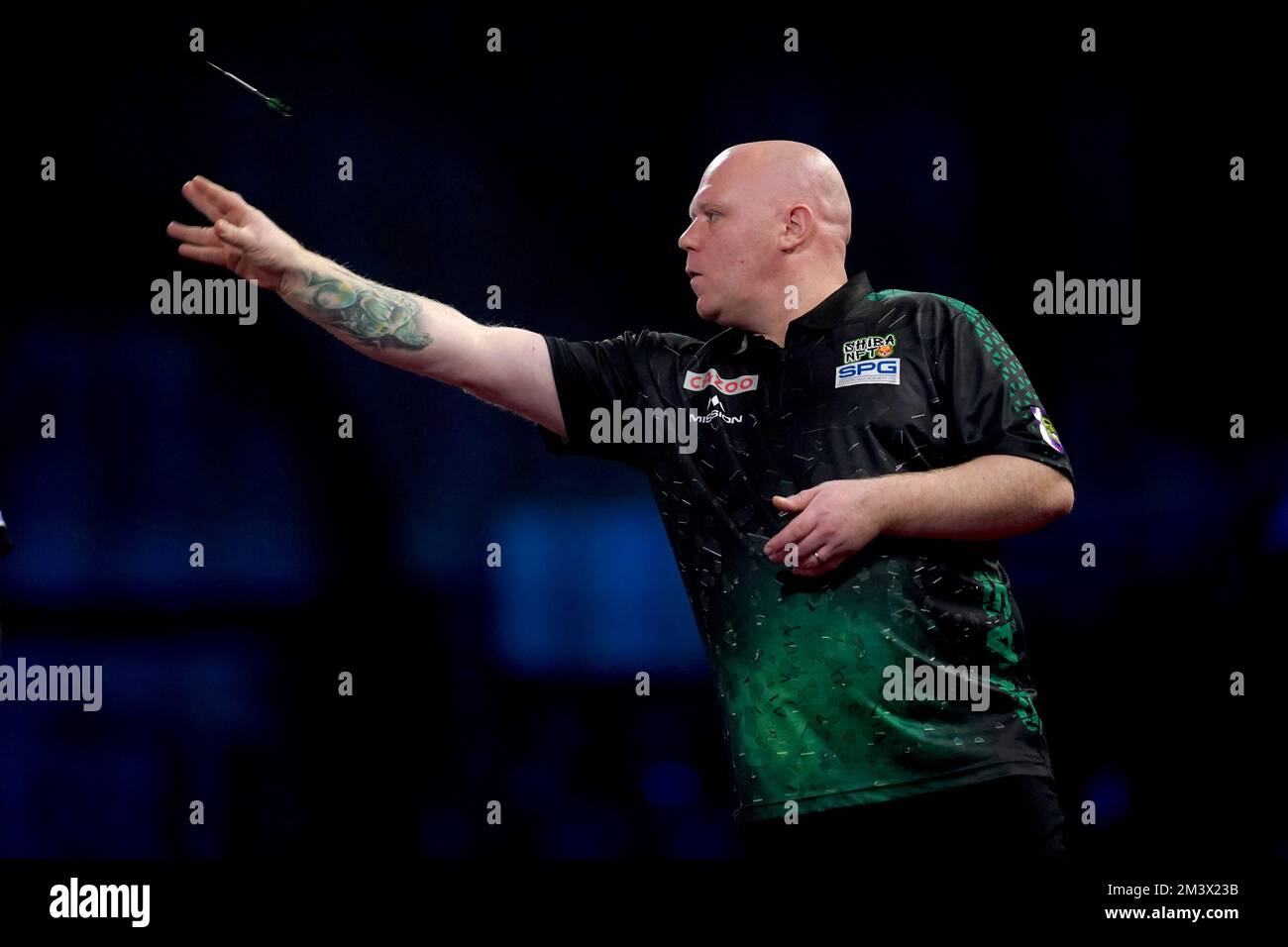 Martin Lukeman during his match against Nobuhiro Yamamoto during day ...