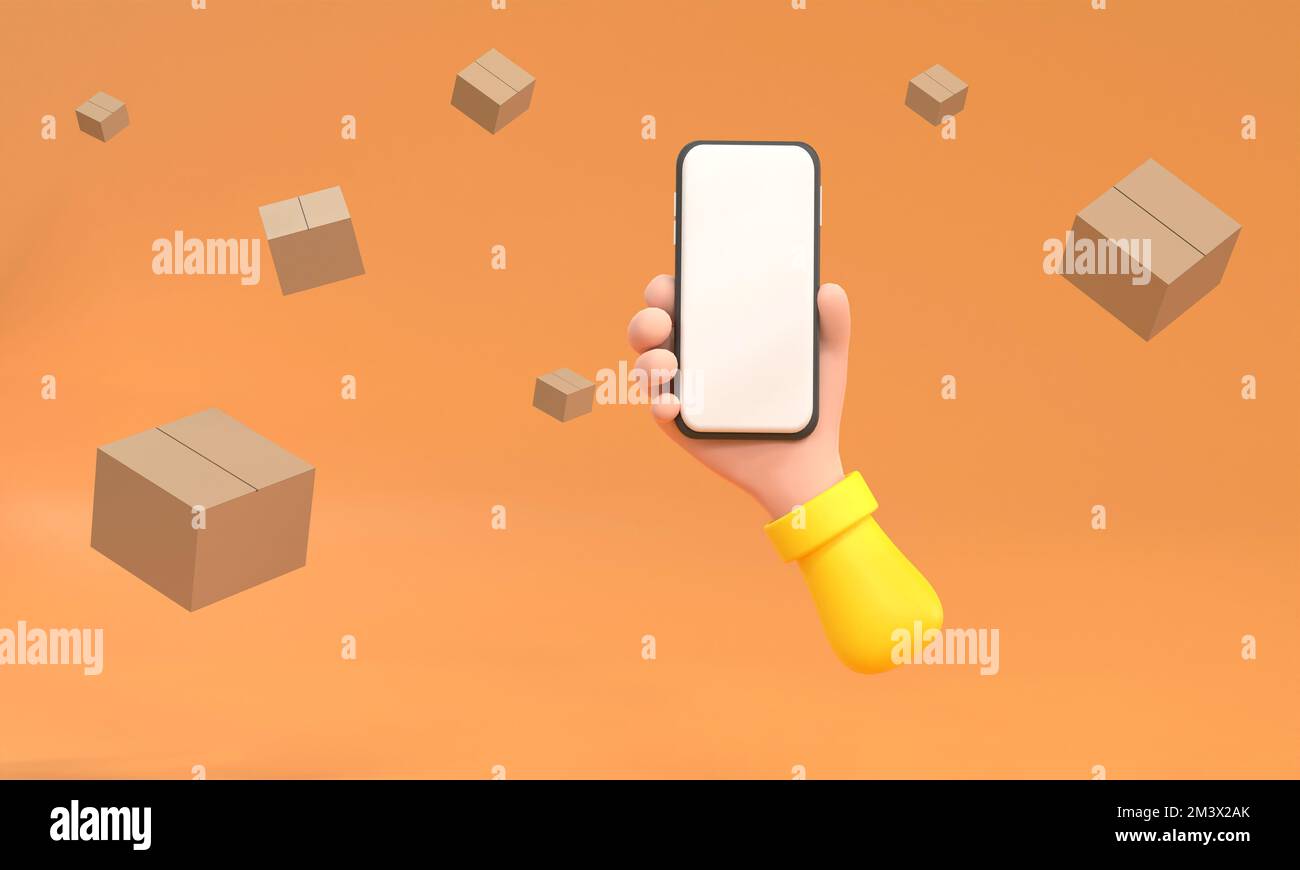 3d paper phone hi-res stock photography and images - Alamy