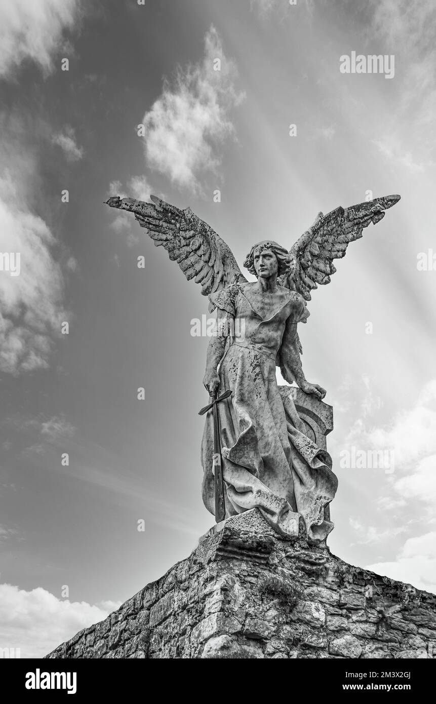 The exterminating angel is a sculpture by Josep Llimona in a modernist ...