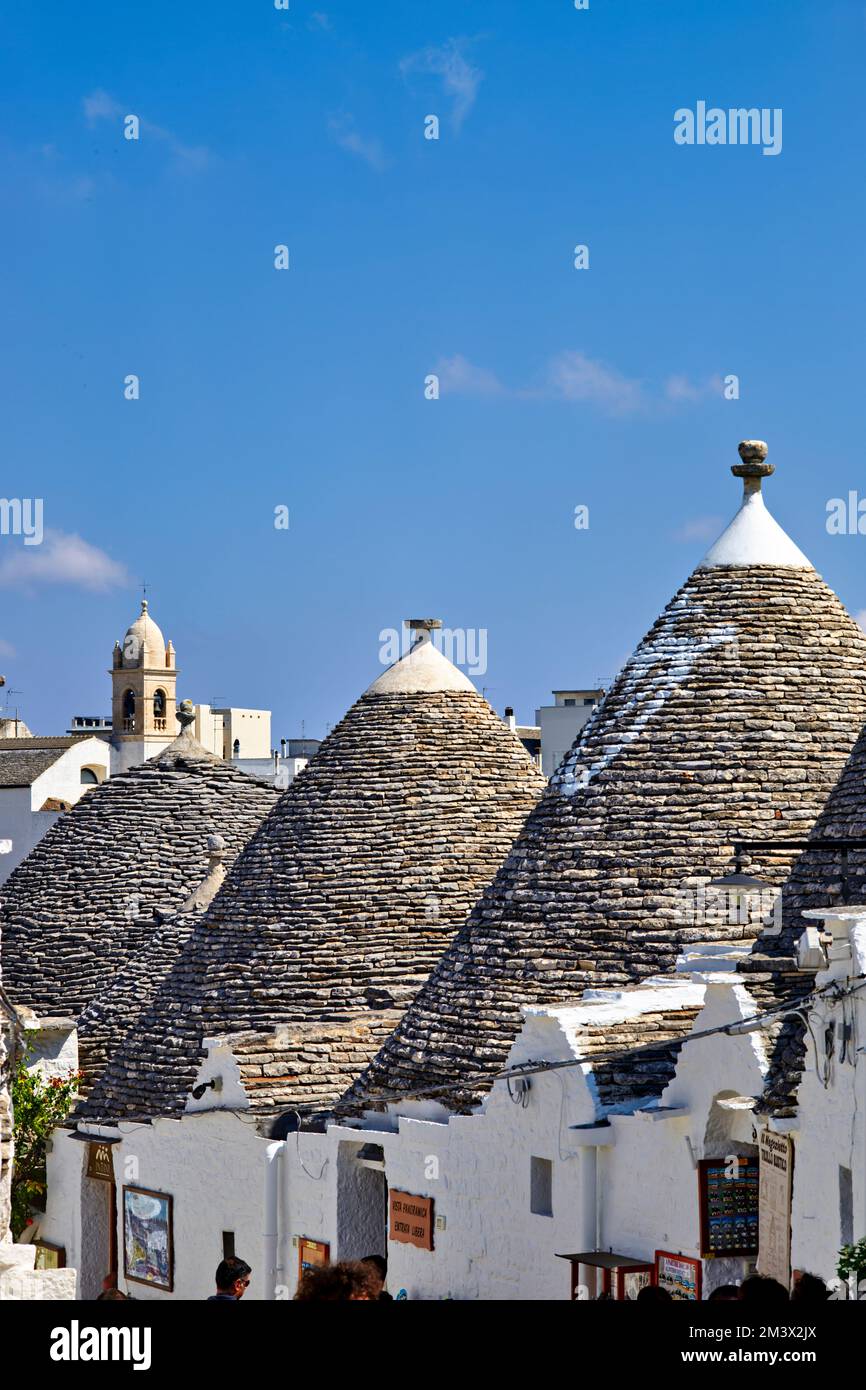 Apulia Puglia Italy. Alberobello. Trulli: traditional Apulian dry stone ...