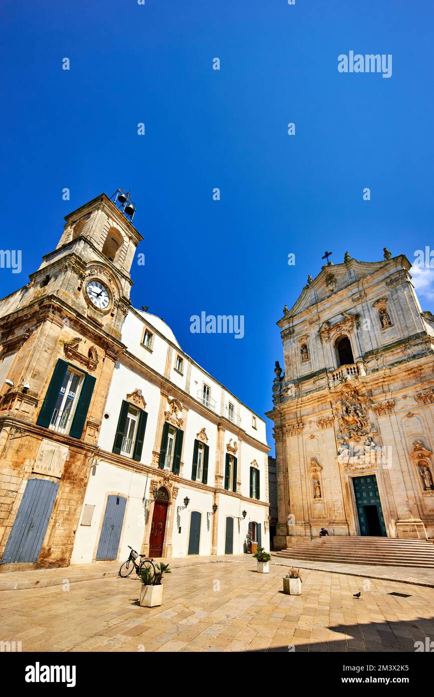 Apulia Puglia Italy. Martina Franca. Piazza Plebiscito and the ...