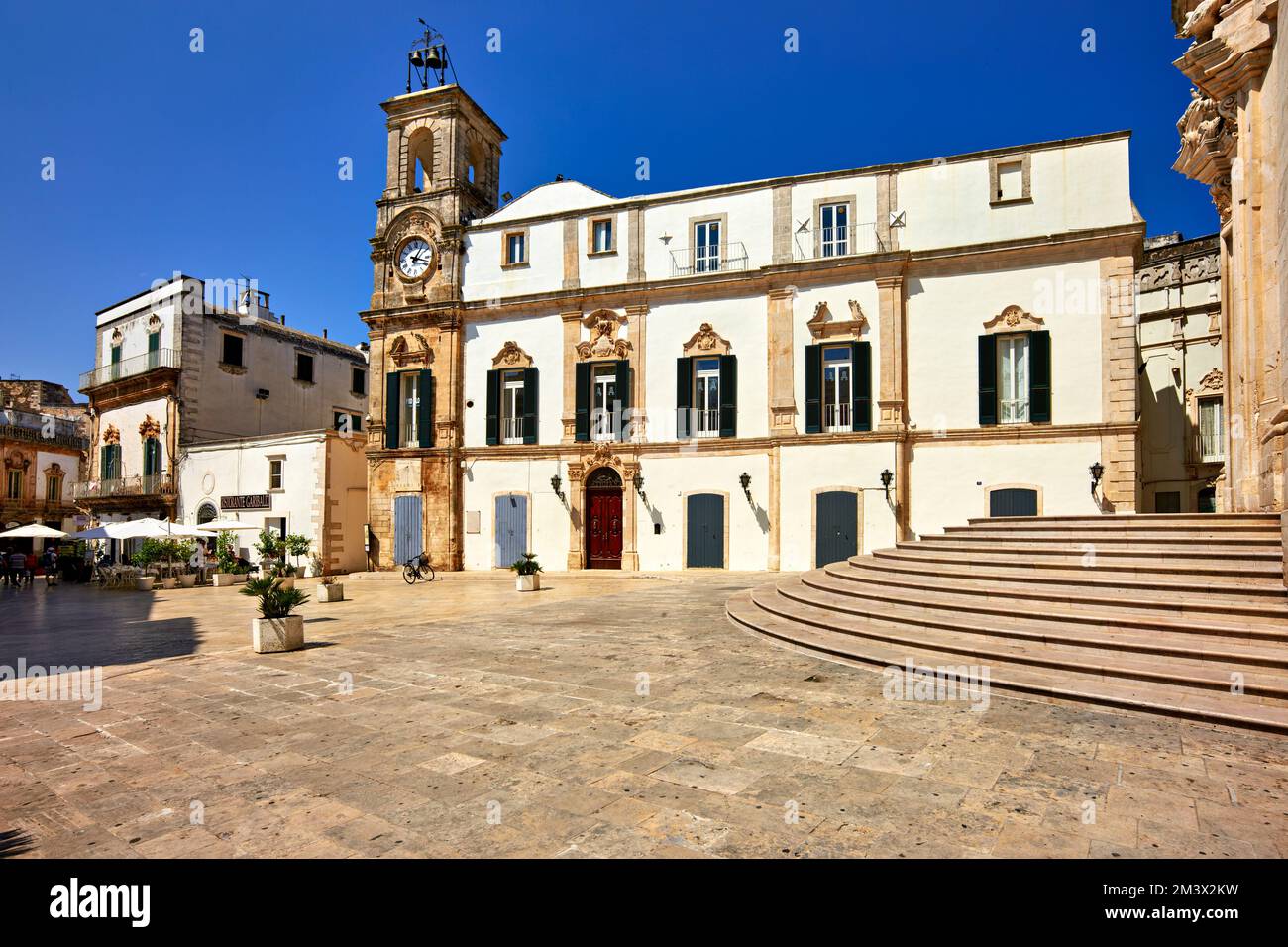 Apulia Puglia Italy. Martina Franca. Piazza Plebiscito and the ...