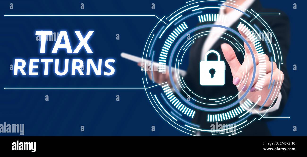 Conceptual display Tax Returns. Business showcase Tax payer financial ... Conceptual display Tax Returns. Business showcase Tax payer financial ...
