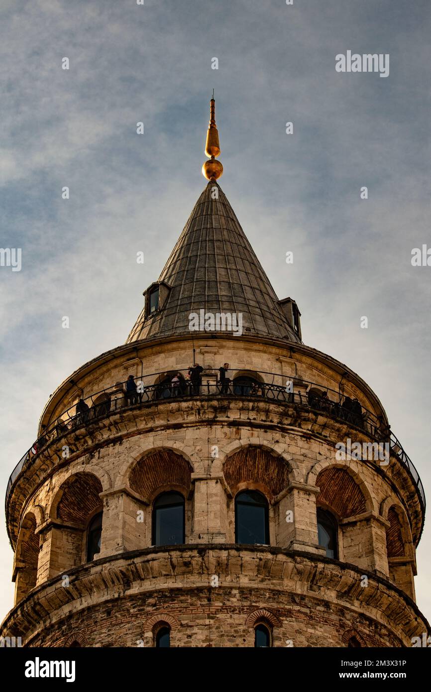 Istanbul, Turkey- 12.17.2022: Galata Tower, Galata tower is a ...