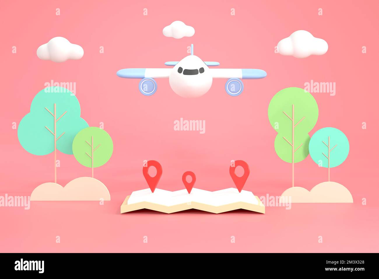 Airplane flying over world map hi-res stock photography and images - Alamy