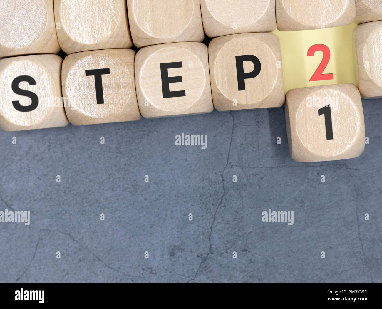 step by step. Changed the expression 'Step 1' to 'Step 2' by rotating ...