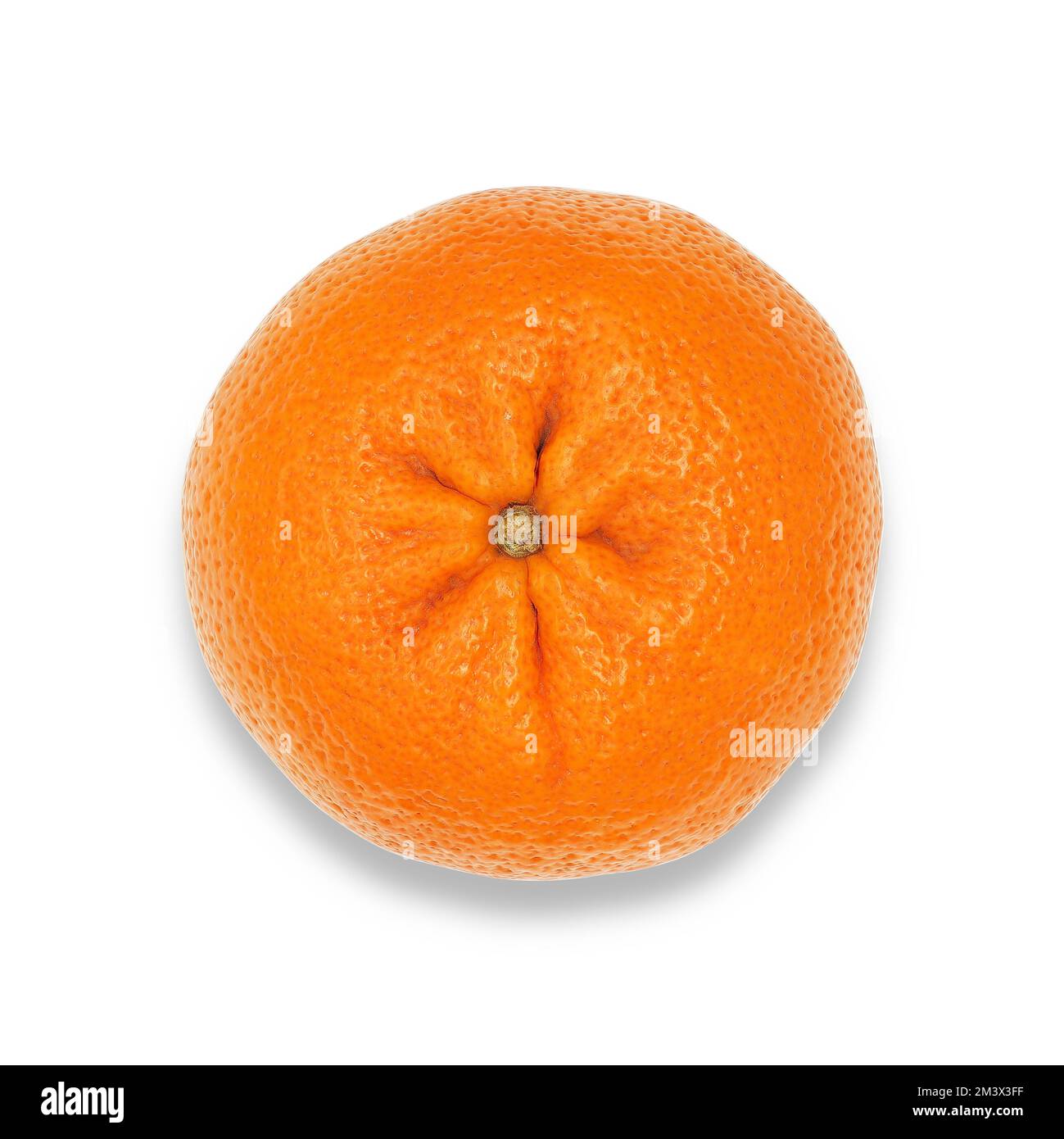 ripe mandarin from above isolated on white Stock Photo - Alamy