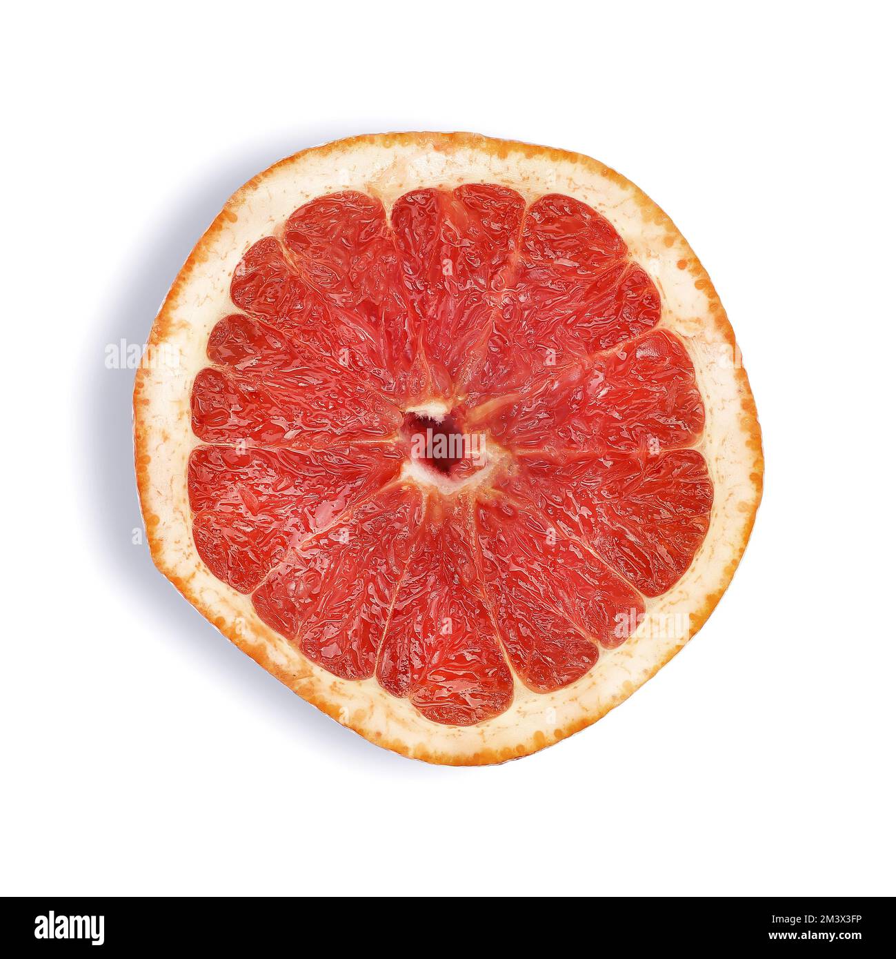 slice of ripe grapefruit on a white background Stock Photo - Alamy