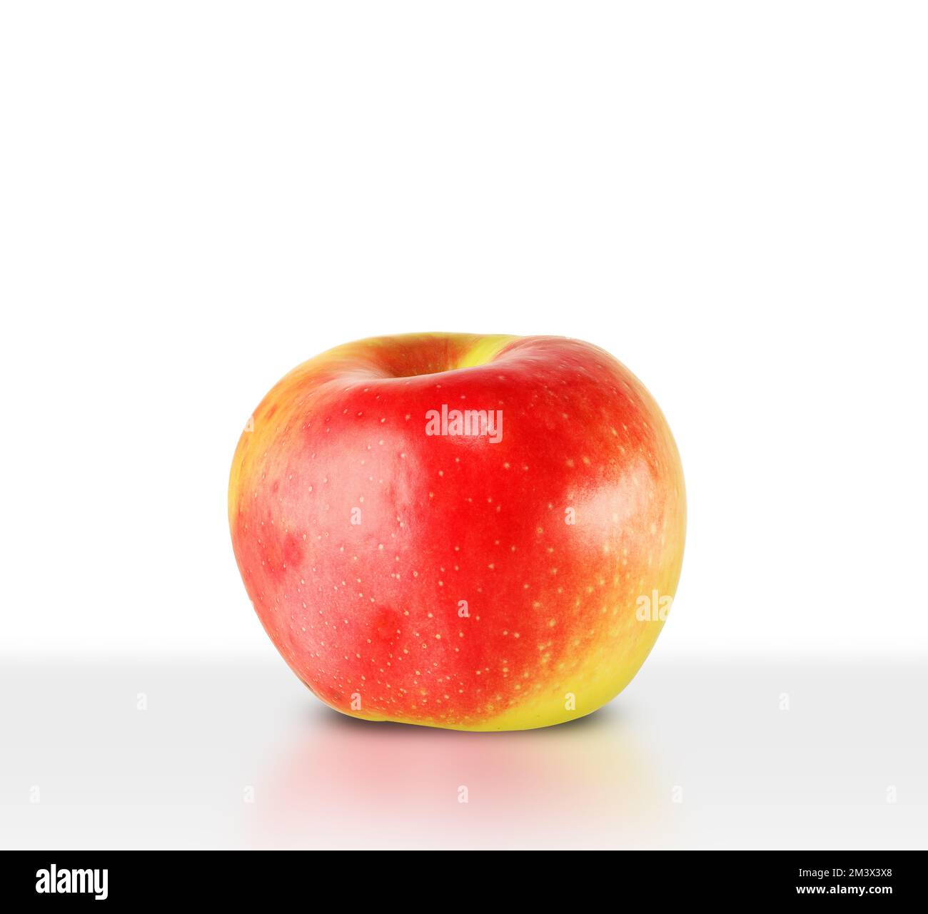 red ripe apple from the orchard on a white background Stock Photo - Alamy