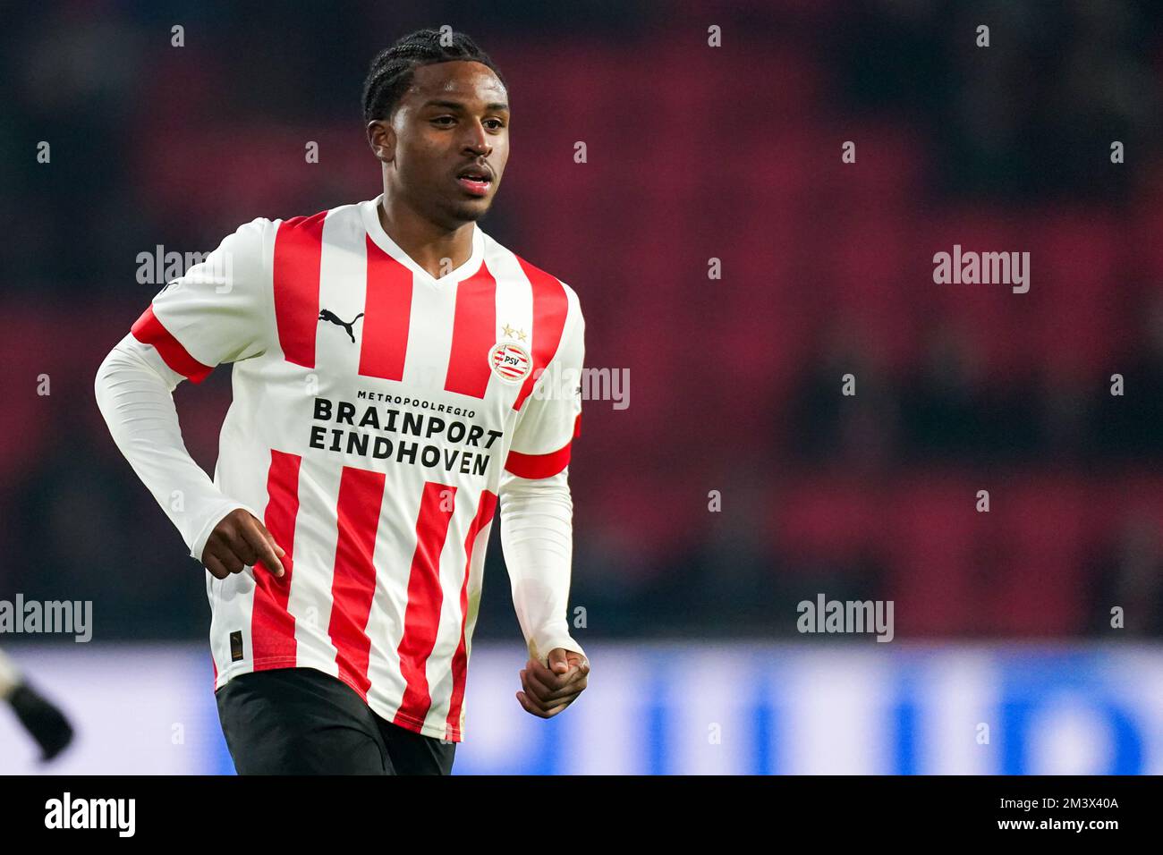 EINDHOVEN, NETHERLANDS - DECEMBER 15: Dante Sealy of PSV U23 looks on ...