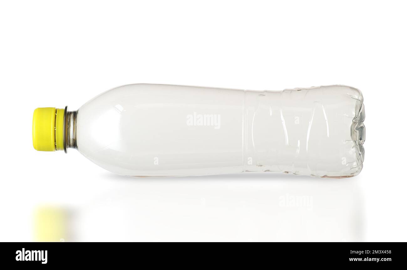 small empty plastic soda bottle isolated on white background Stock ...