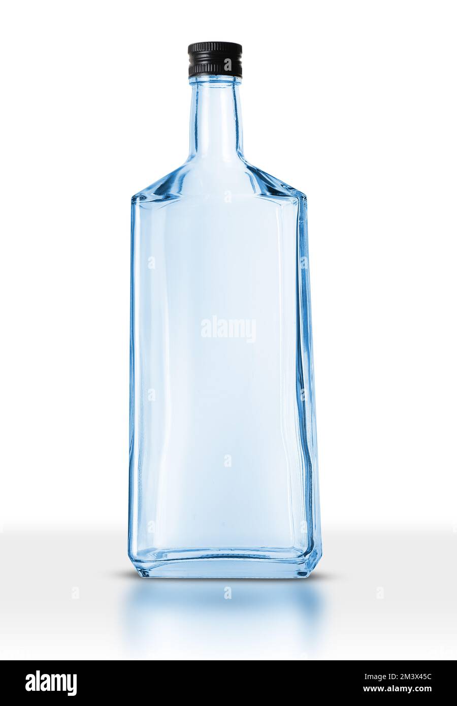 large glass bottle of vodka isolated on white background Stock Photo ...