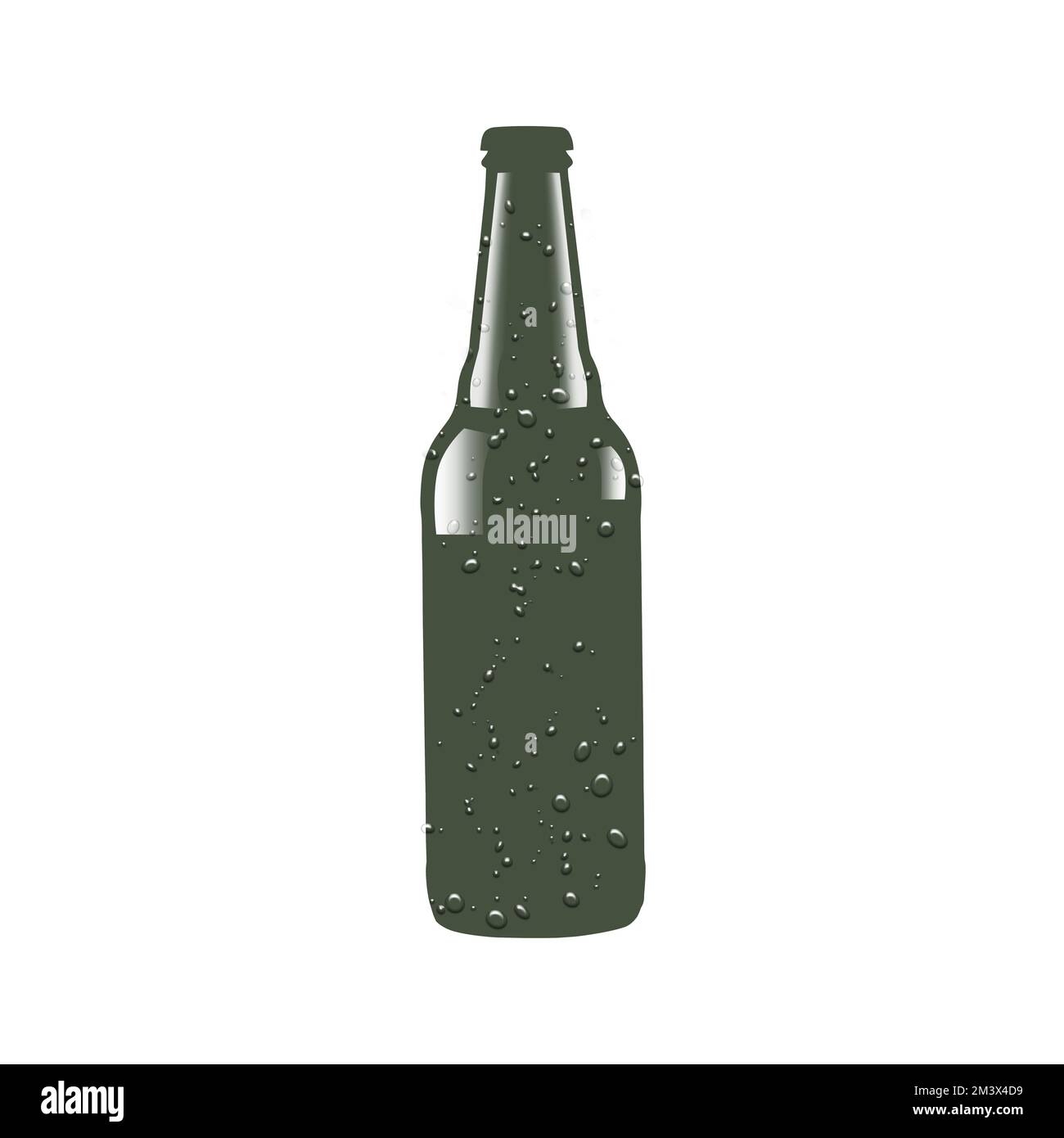 gray bottle of beer on white background Stock Photo - Alamy