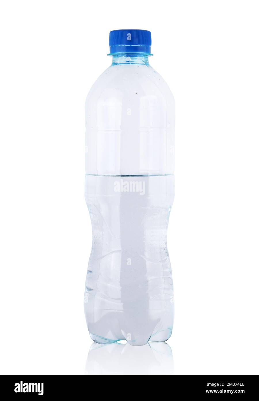 small plastic bottle with mineral water on a white background Stock ...
