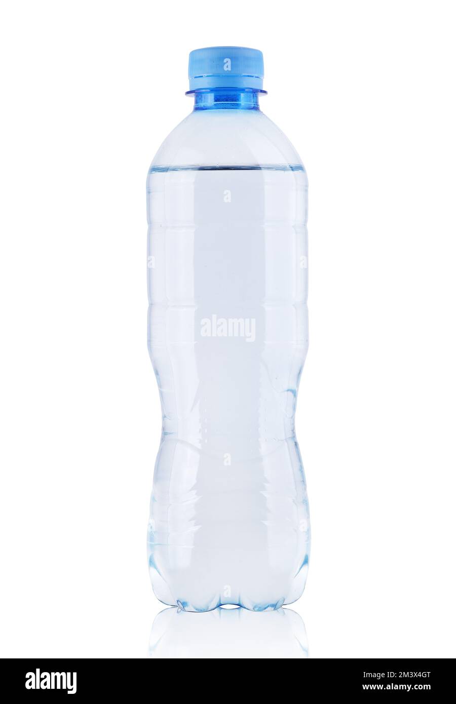 small plastic bottle with mineral water on a white background Stock ...