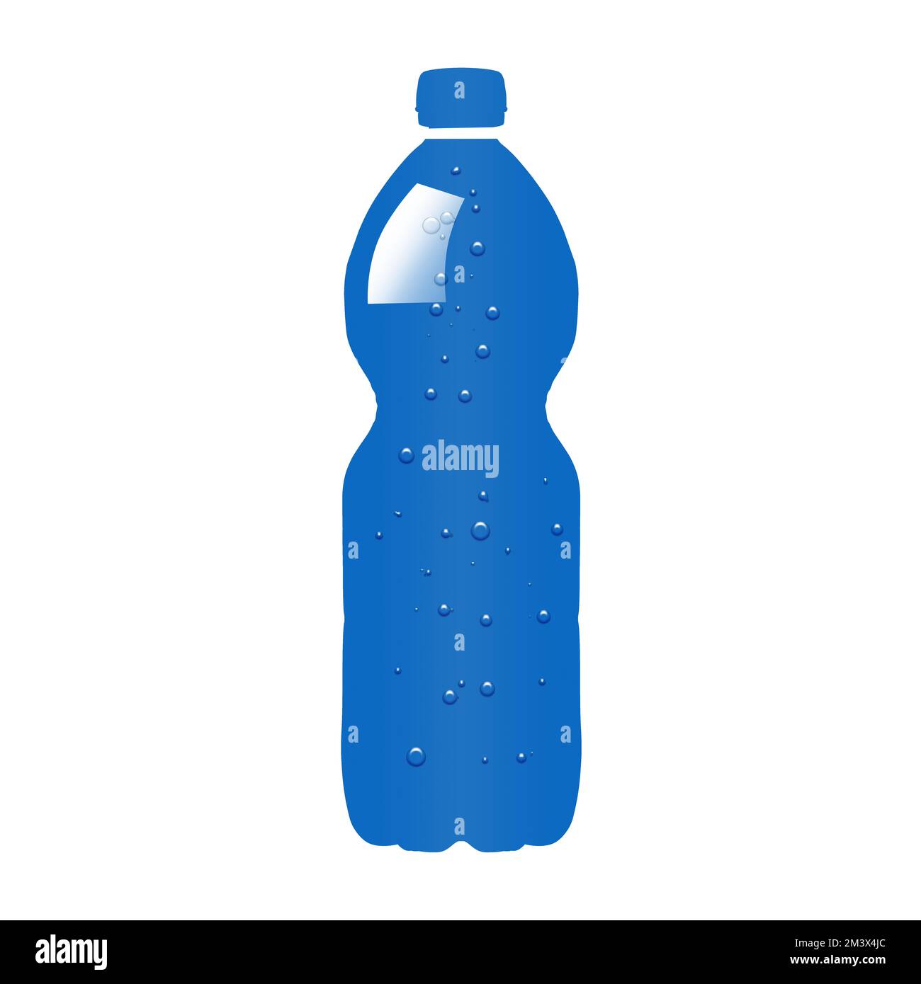 blue bottle with water isolated on white Stock Photo - Alamy