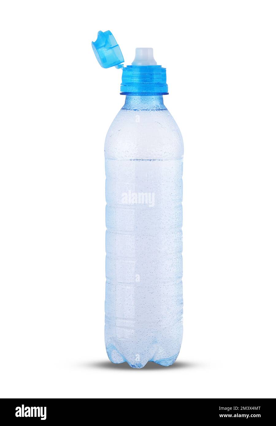 small plastic bottle with mineral water on a white background Stock ...
