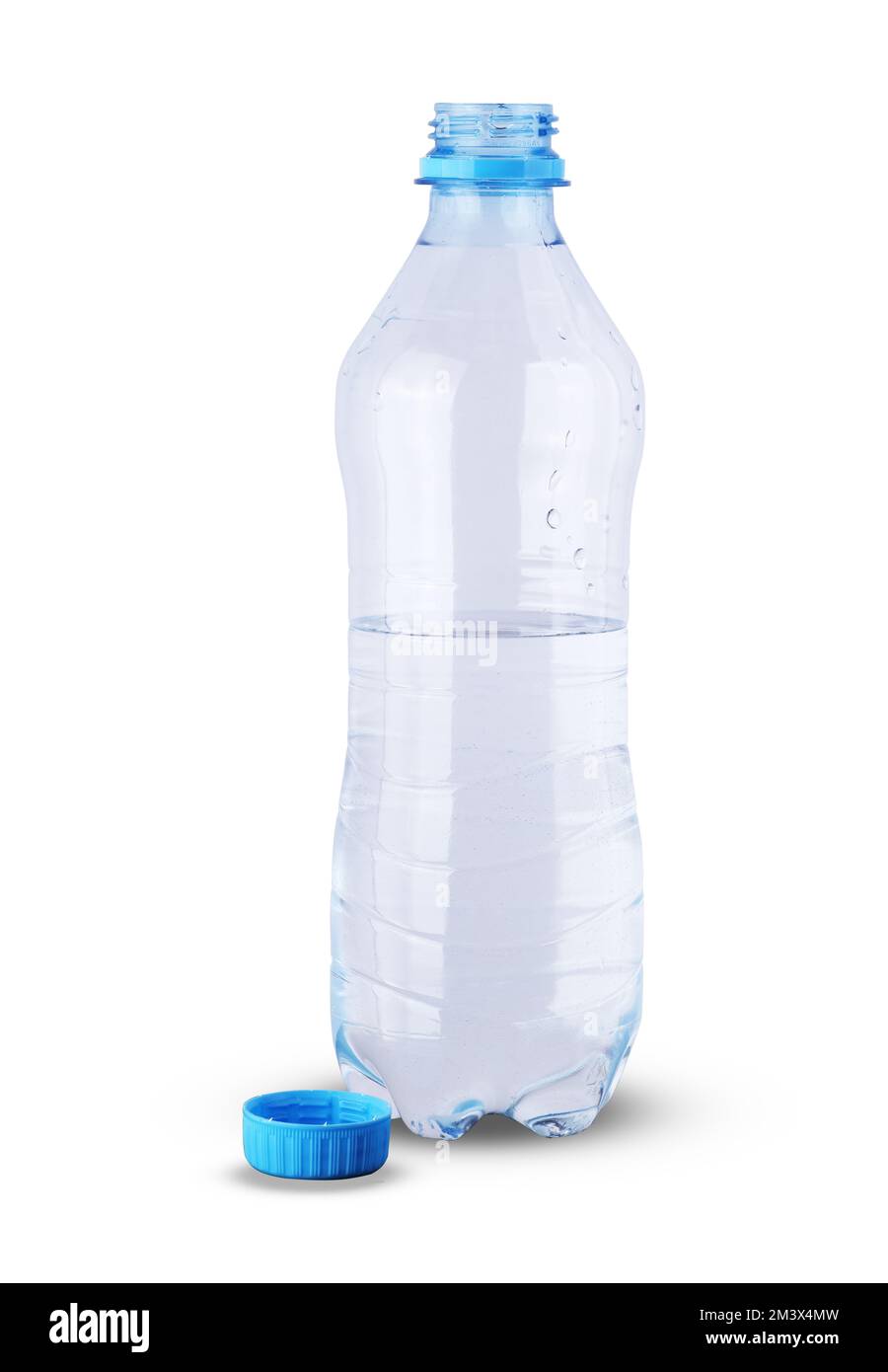 small plastic bottle with mineral water on a white background Stock ...
