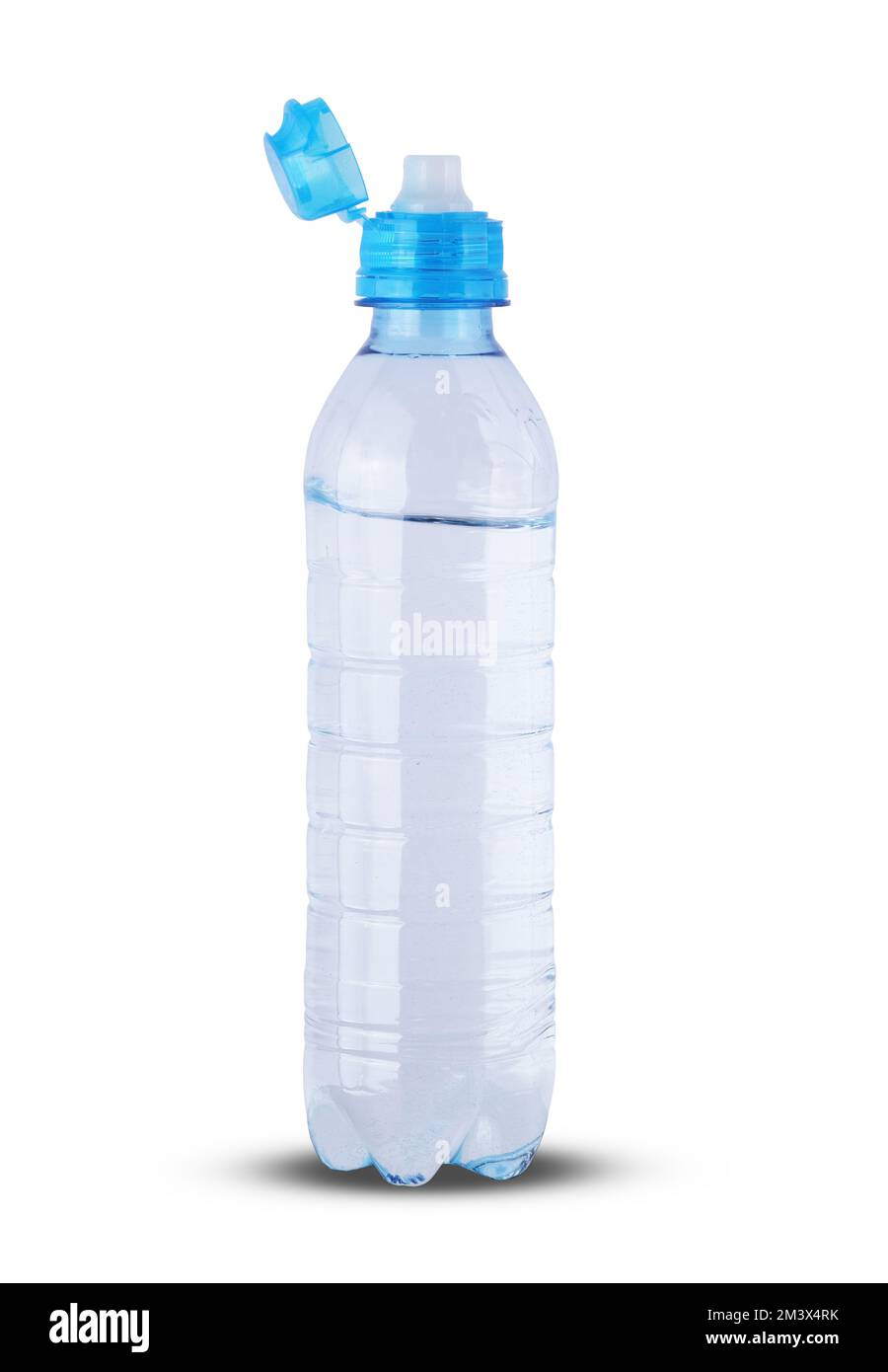 small plastic bottle with mineral water on a white background Stock ...