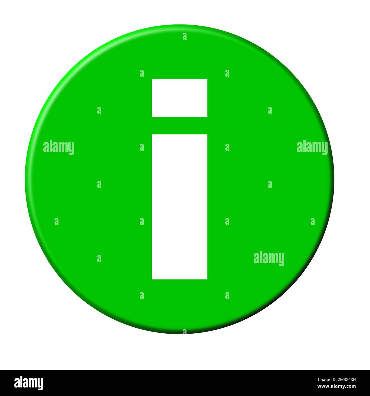 green information sign on a white background Stock Photo - Alamy