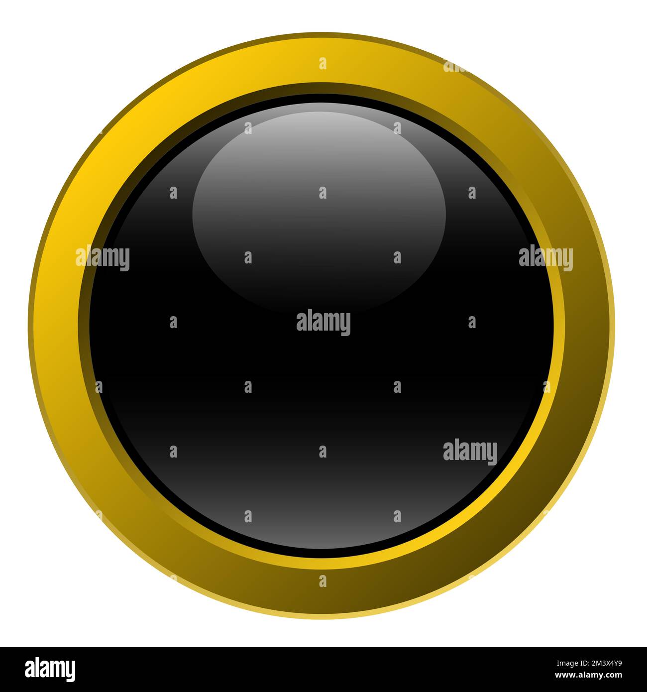 black blank button for an inscription on a white background Stock Photo ...