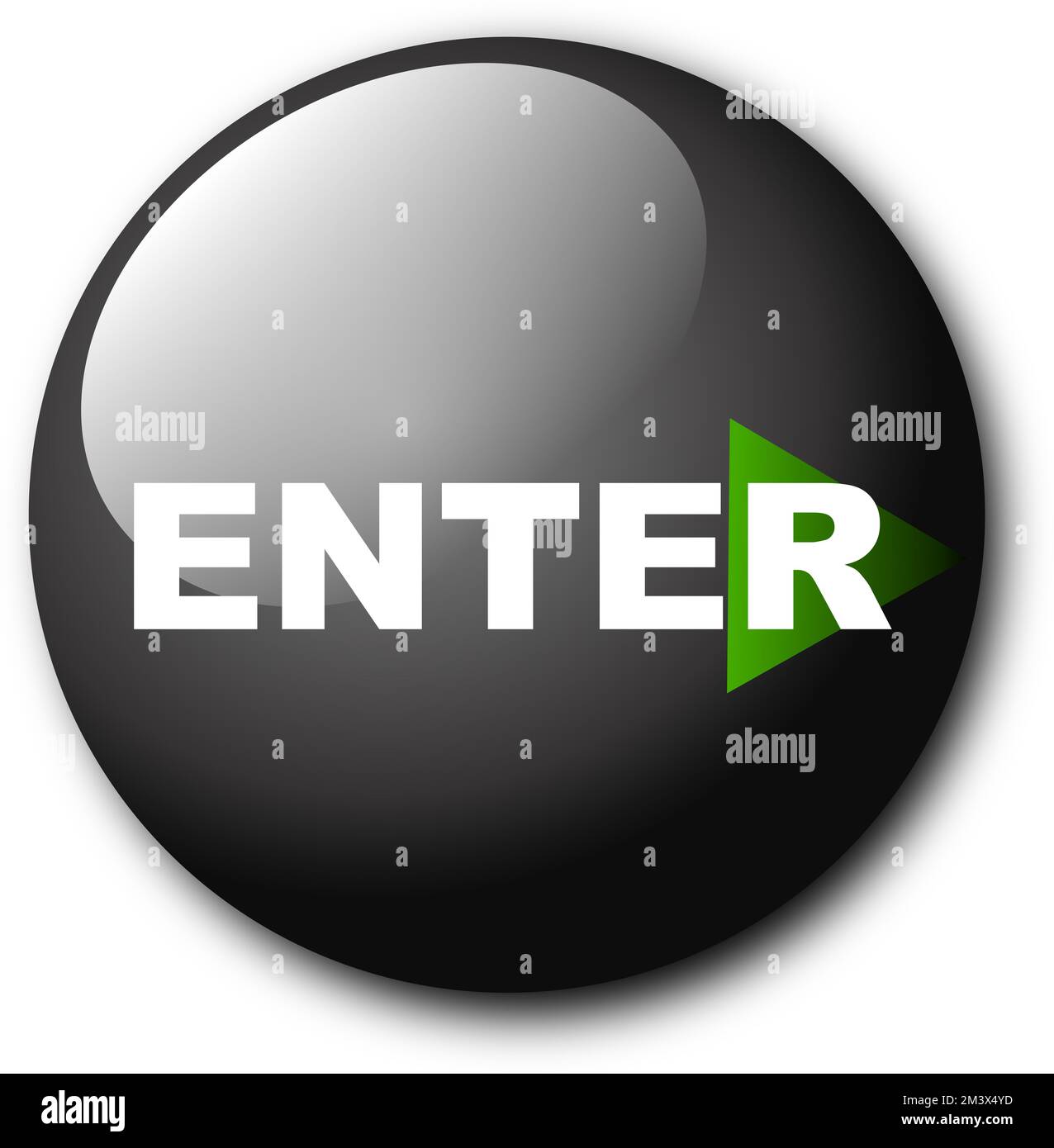 gray enter button on a white background Stock Photo - Alamy