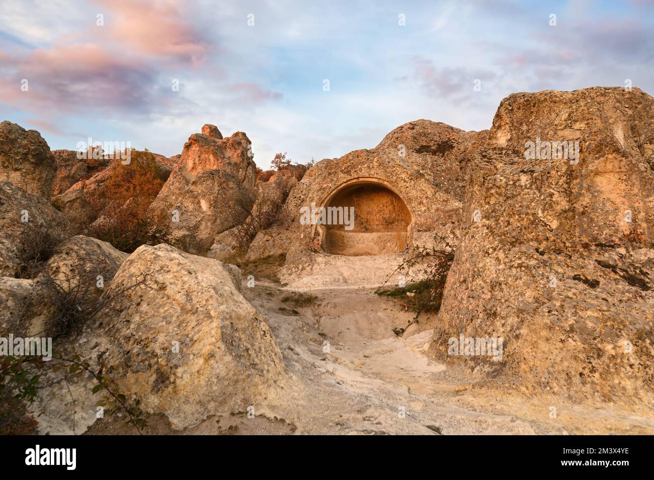 Ayazini cave church and National Park in Afyon, Turkey. Historical ...