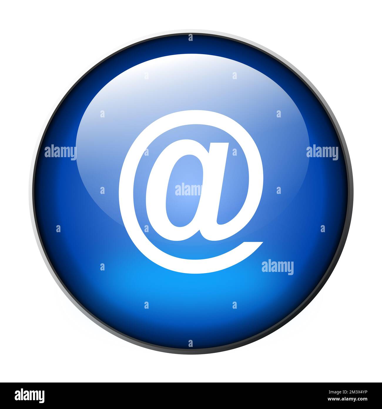blue monkey button isolated on white background Stock Photo - Alamy