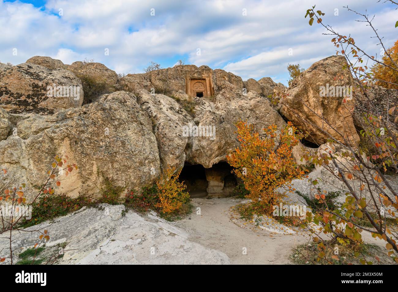 Ayazini cave church and National Park in Afyon, Turkey. Historical ...
