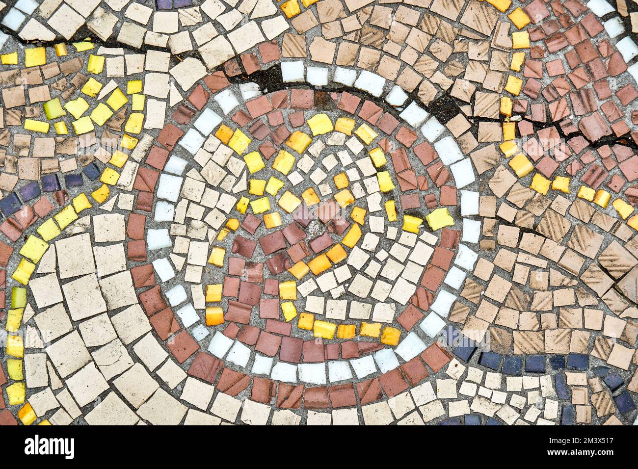 Old cracked mosaic attracts scientists and tourist attention with ...