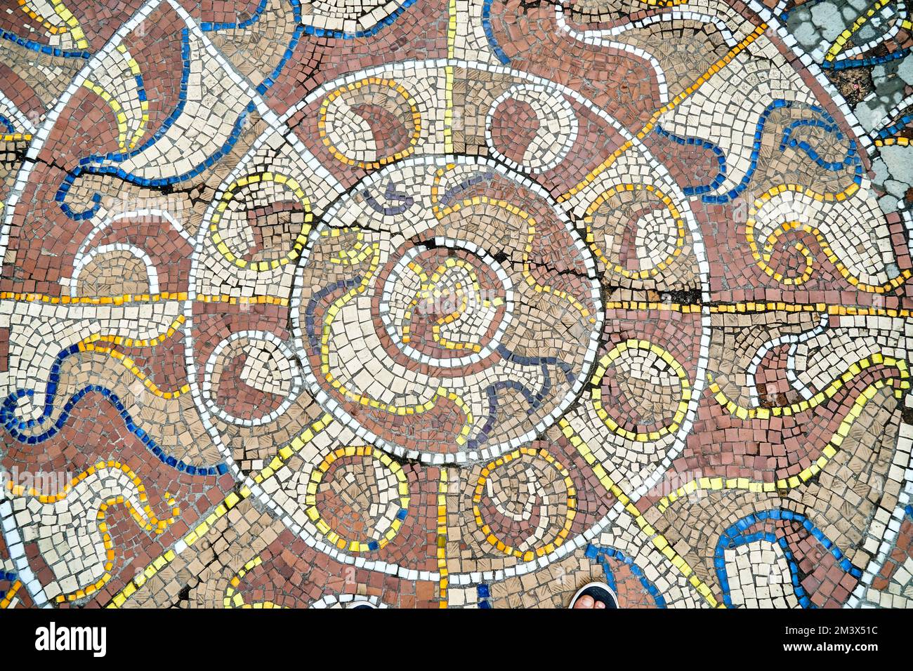 Old cracked mosaic attracts scientists and tourist attention with ...