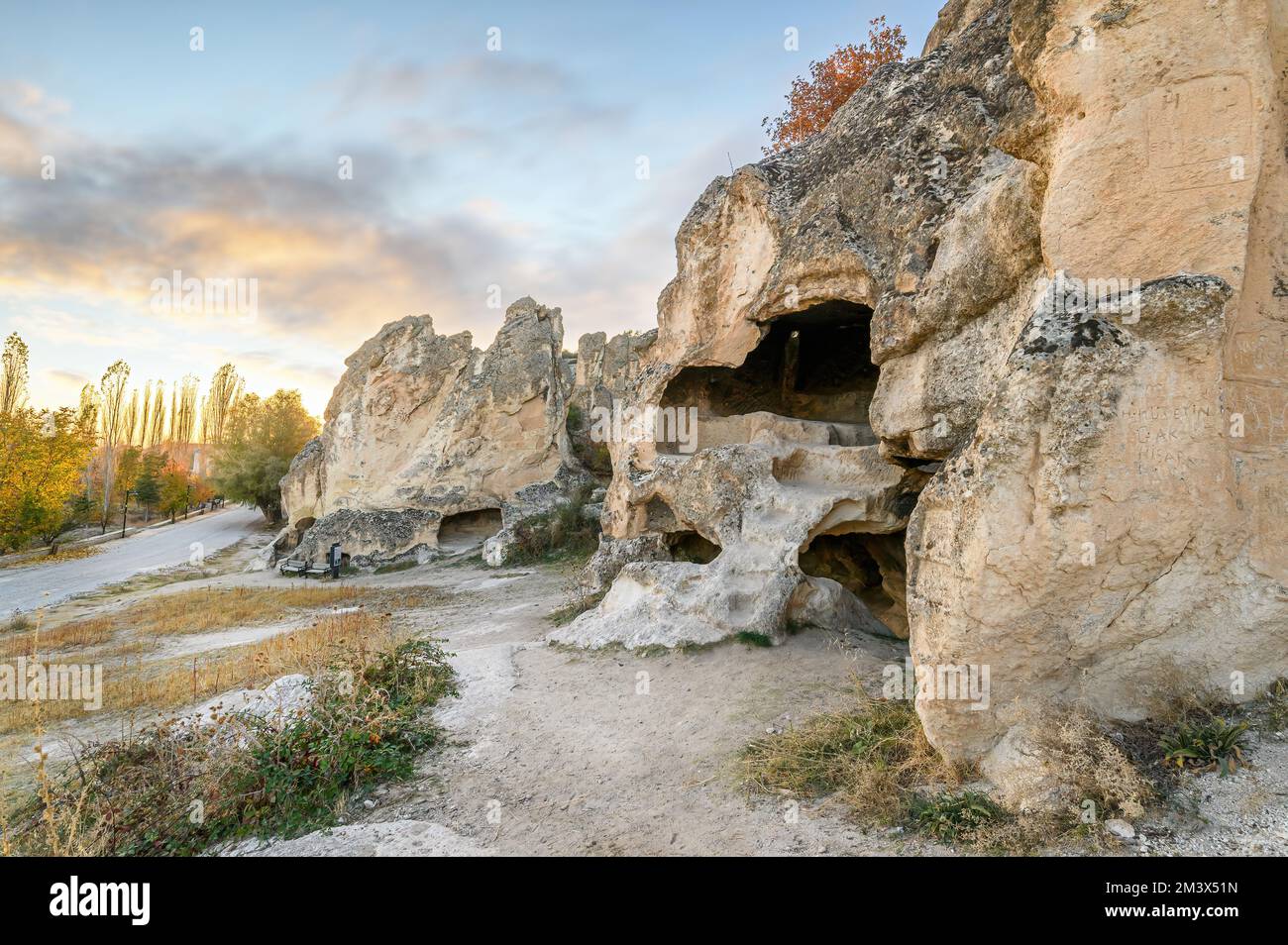 Ayazini cave church and National Park in Afyon, Turkey. Historical ...