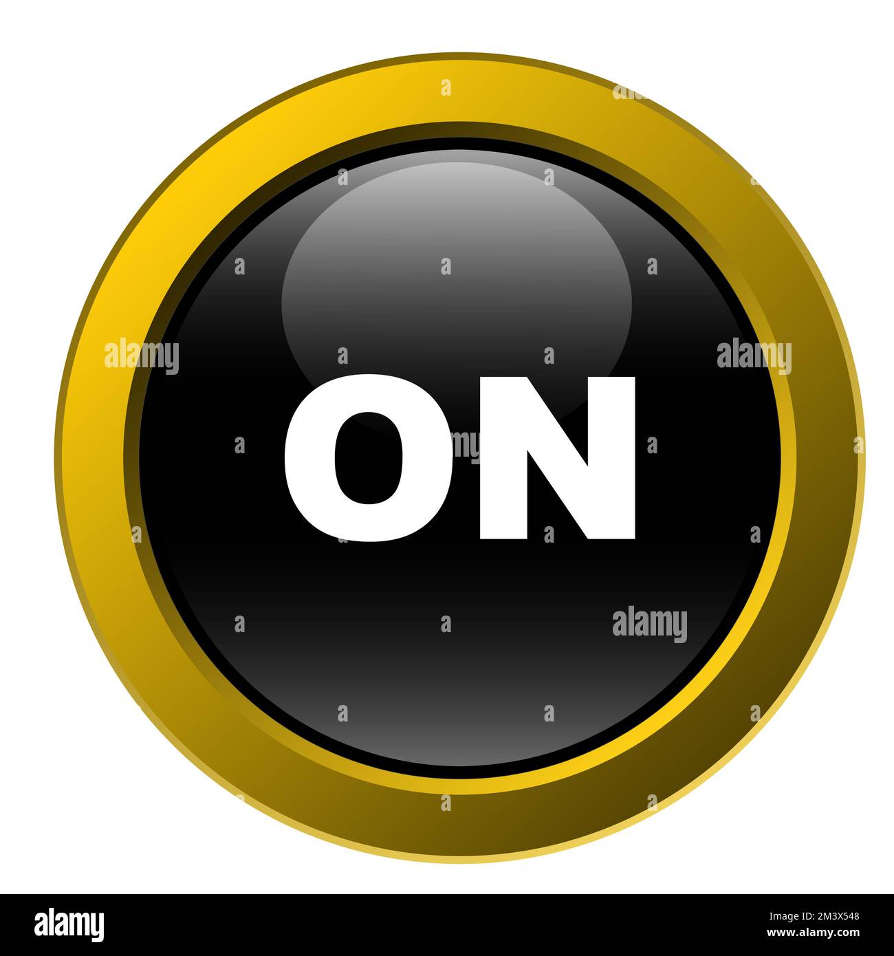 black button enabled on white background Stock Photo - Alamy