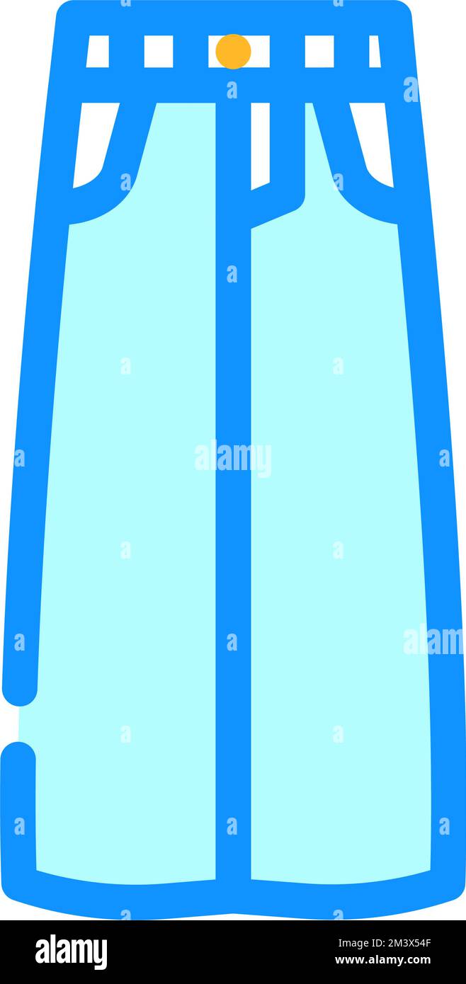 denim pants for women color icon vector illustration Stock Vector Image ...